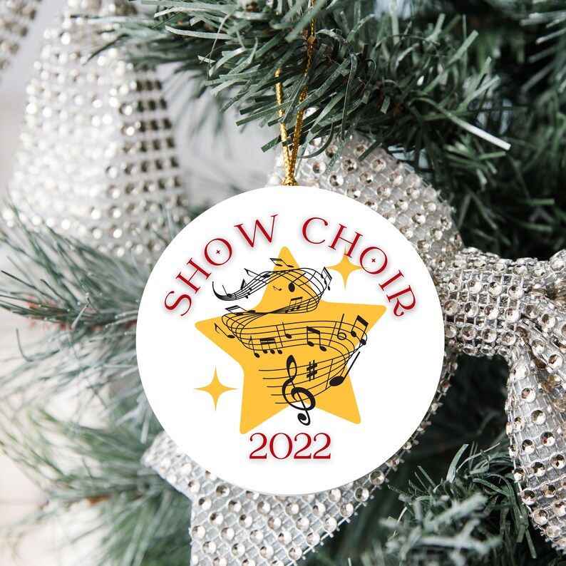 Show Choir Music Notes Cute Unique Christmas Ornament, Choir Teacher ...