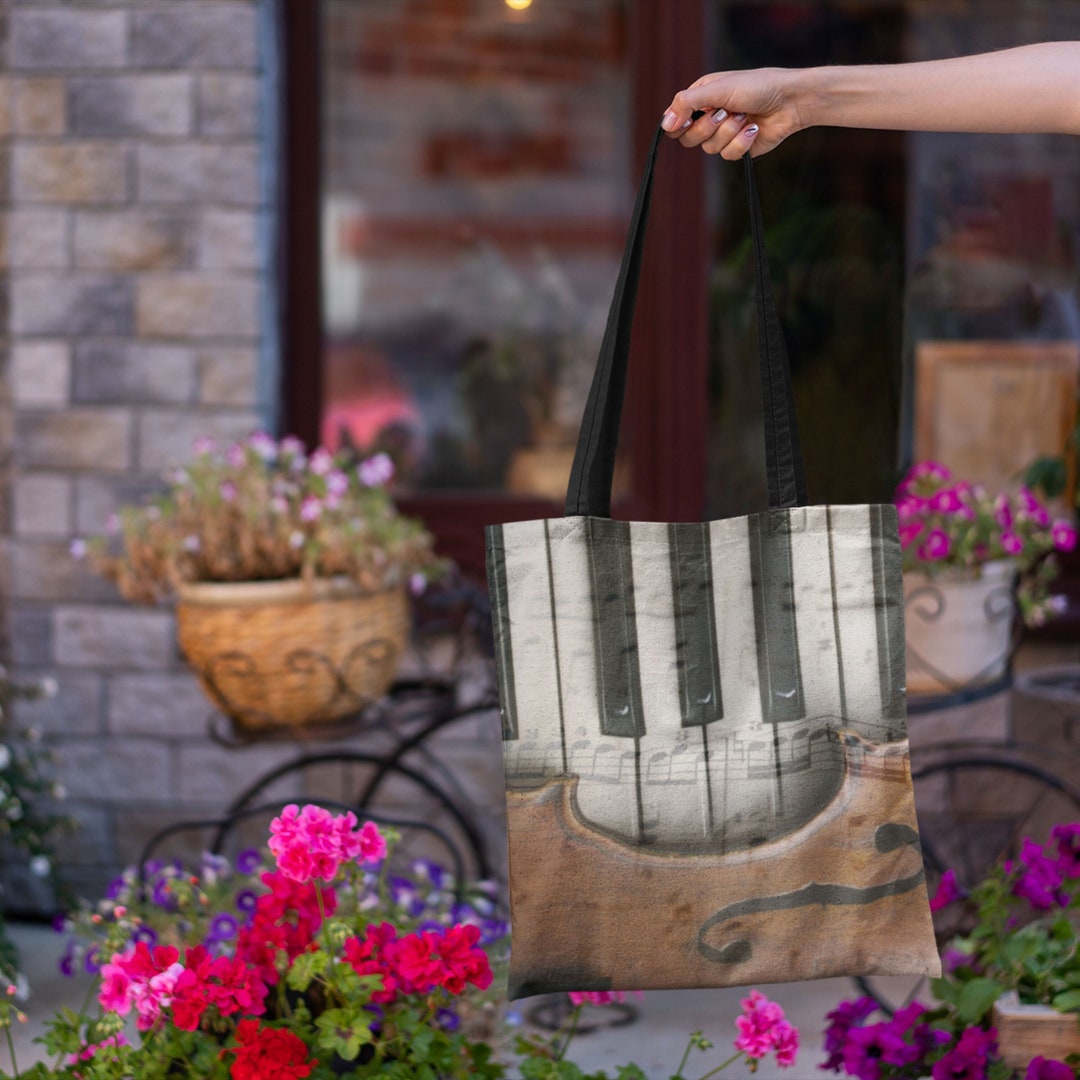 Music Tote Bag, Piano Teacher Gift, Gift for Singer, Choir Concert ...