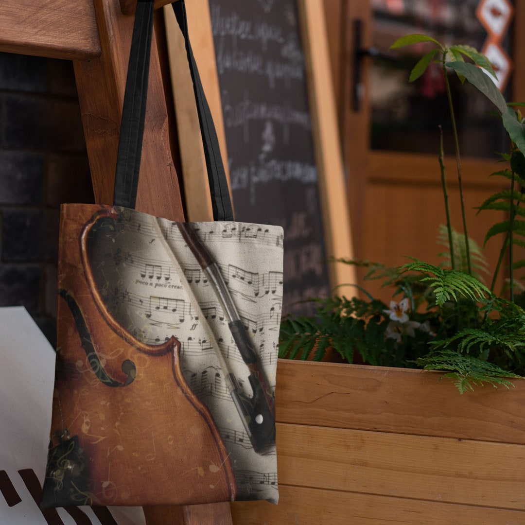 Music Tote Bag, Violin Student, Teacher Gift, Gift for Violinist ...