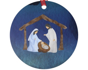 Mother Mary and Woman Nativity Christmas Ornament, Jesus, Mary, Joseph ...