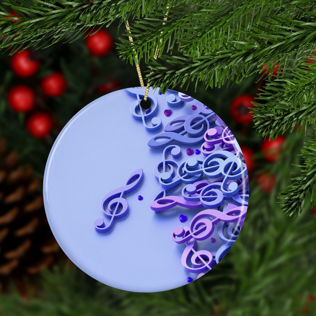 Purple Treble Clef Music Christmas Ornament, Strings Student, Orchestra ...