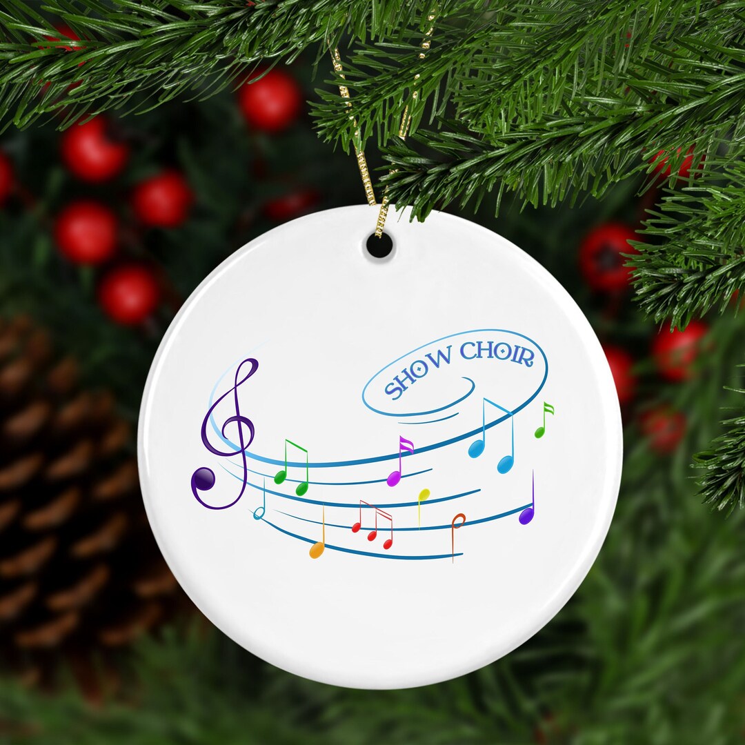 Music Staff and Treble Clef Christmas Ornament Gift, Strings Student ...
