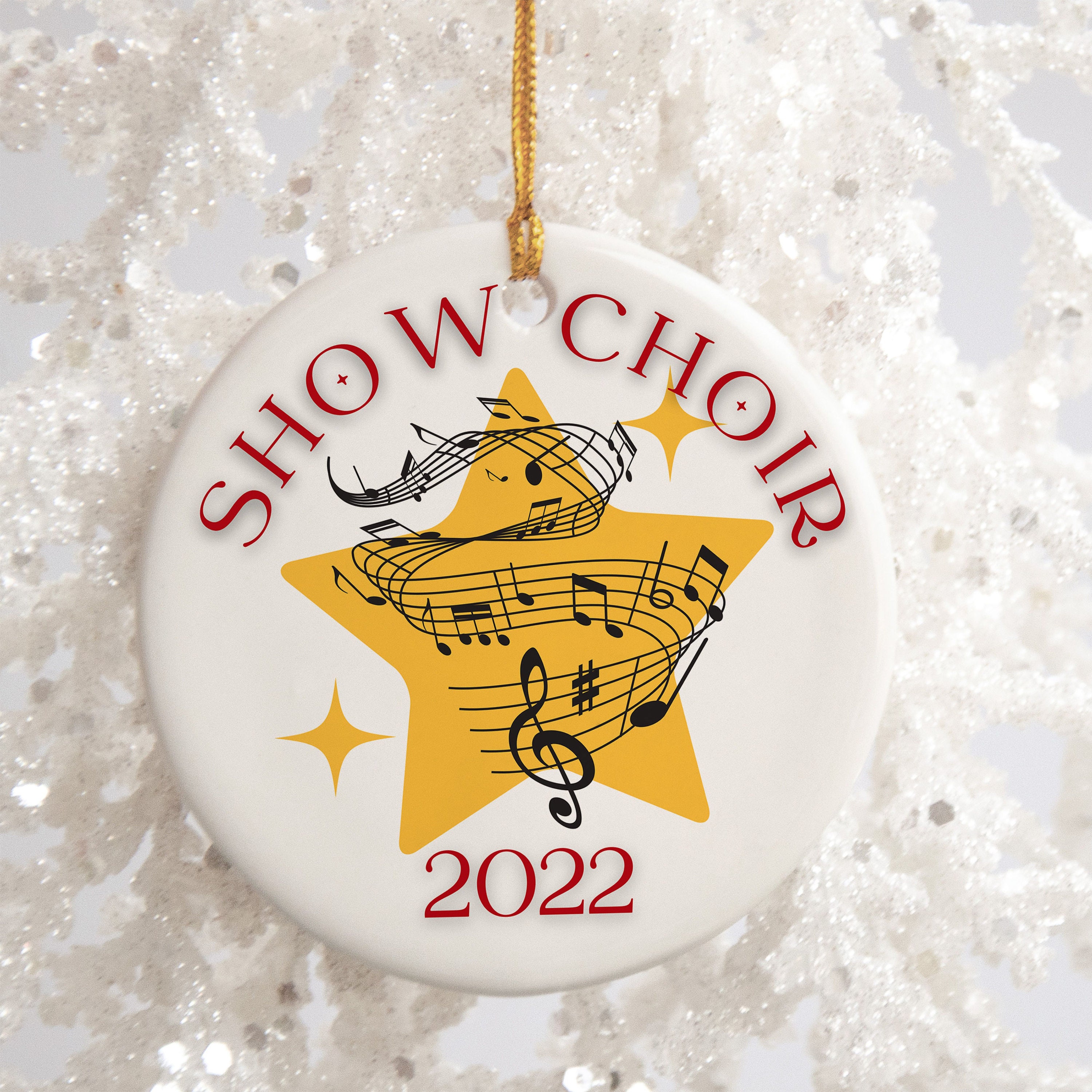 Show Choir Music Notes Cute Unique Christmas Ornament, Choir Teacher ...