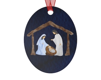 Mother Mary and Woman Nativity Christmas Ornament, Jesus, Mary, Joseph ...