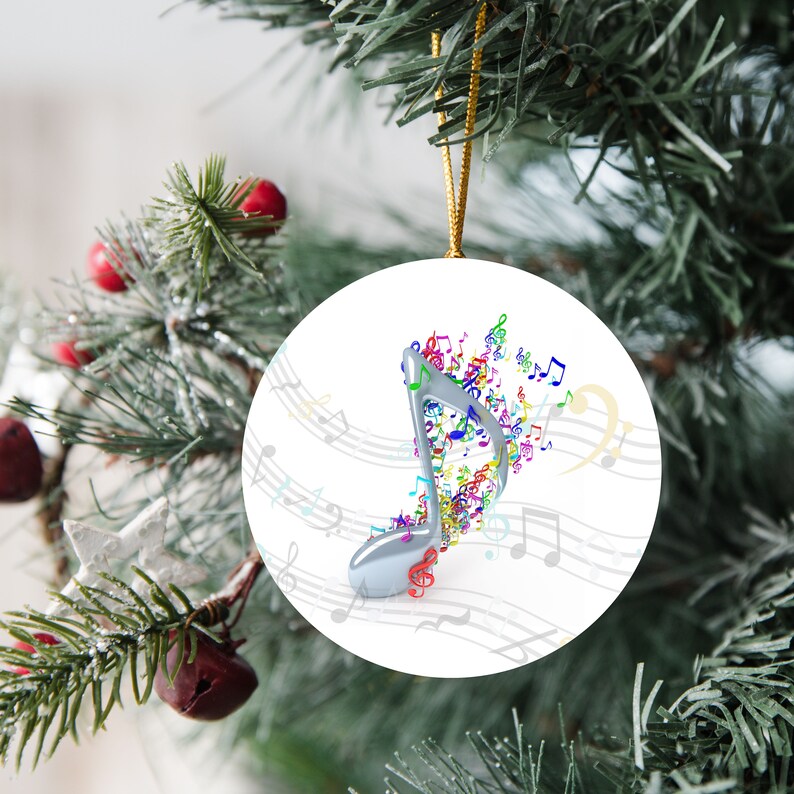 Music Notes and Treble Clef Christmas Ornament Gift Strings - Etsy