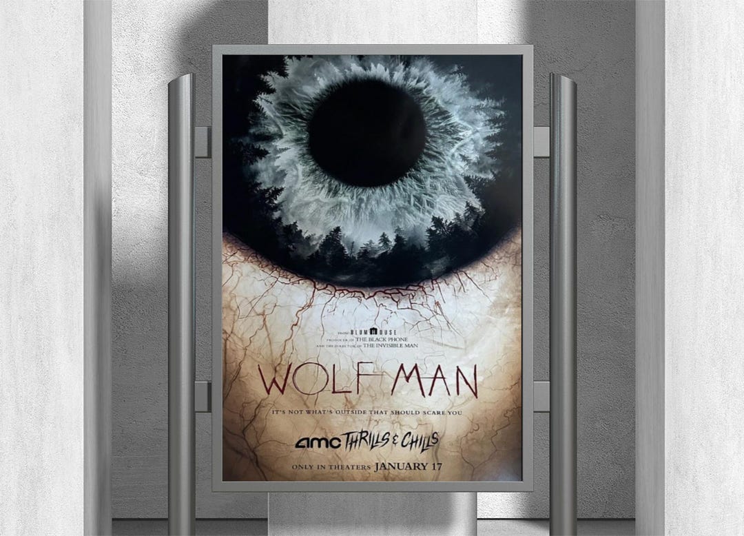 Wolf Man Movie Poster AMC Theaters Thrills & Chills 2025 Wolfman - Etsy