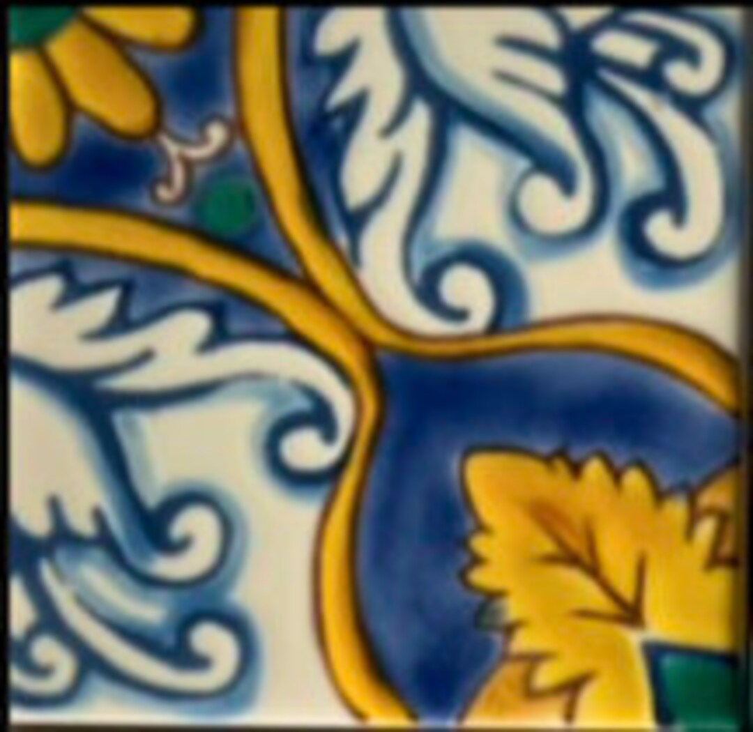 Palermo, Hand Painted Tile, Mediterranean Tile, Tunisian Tile, Ceramic ...