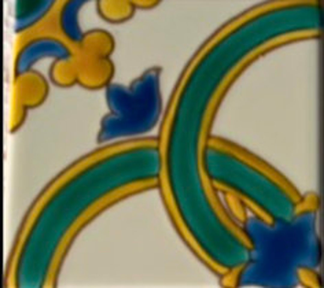 Catania, Hand Painted Tile, Mediterranean Tile, Tunisian Tile, Ceramic ...