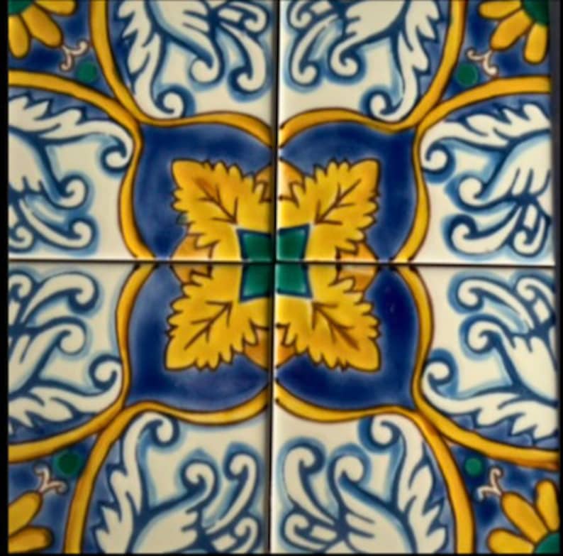 Palermo, Hand Painted Tile, Mediterranean Tile, Tunisian Tile, Ceramic ...