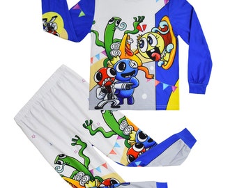 Rainbow Kids Pajamas - Etsy