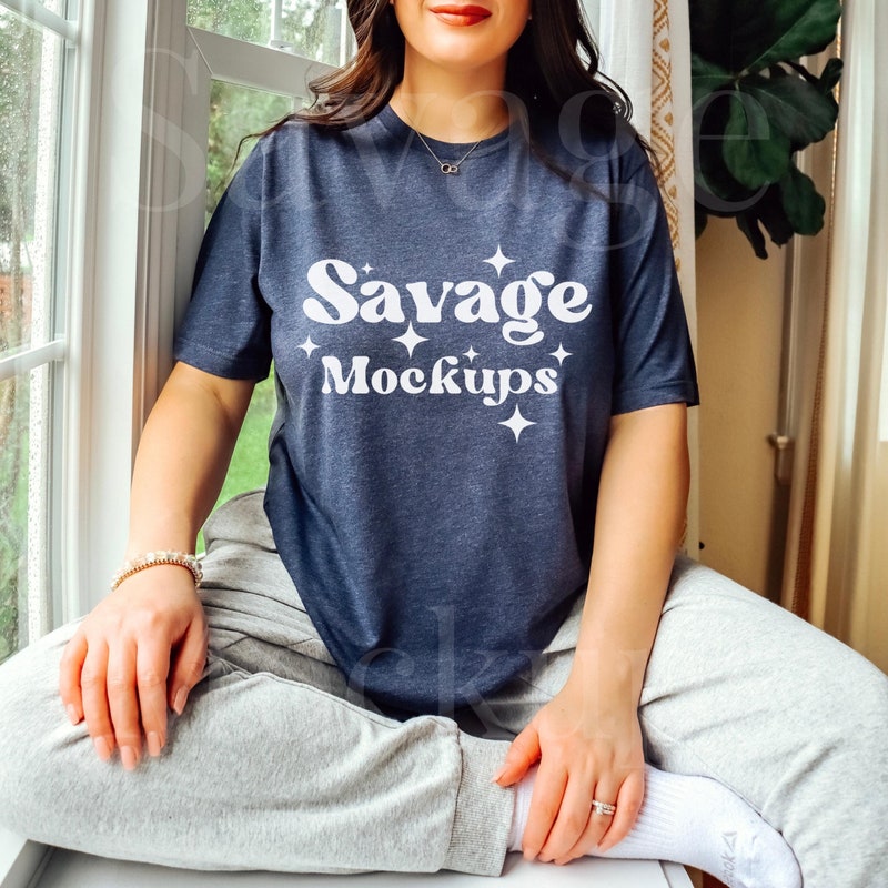 Heather Navy Blue - Etsy