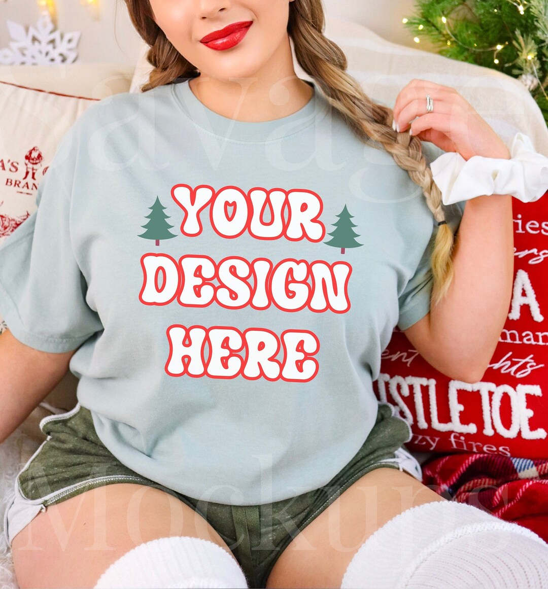 Bay Comfort Colors Mockup Bay Christmas Shirt Christmas Mockup Tshirt ...