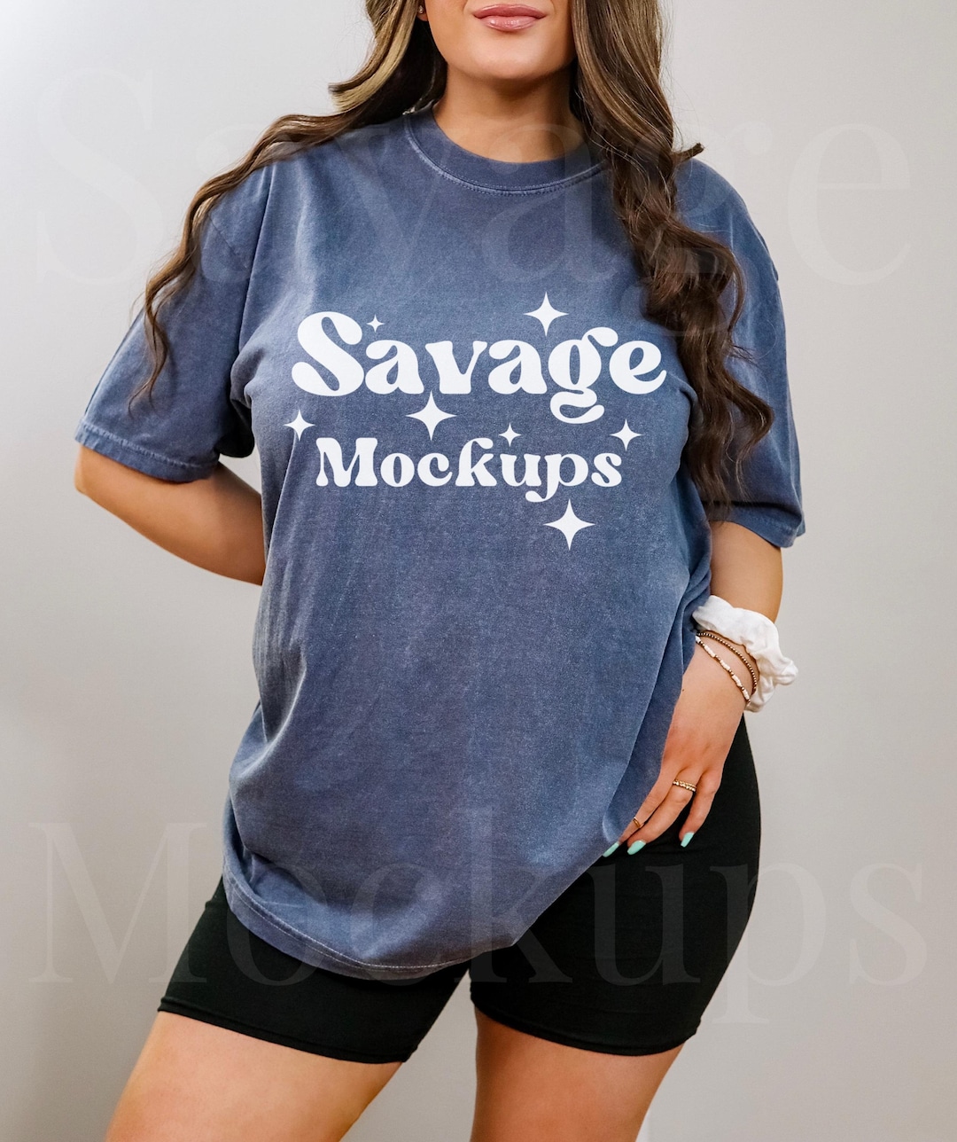 Denim Comfort Colors 1717 Mockup | C1717 Shirt Mockup | Model Mockup ...