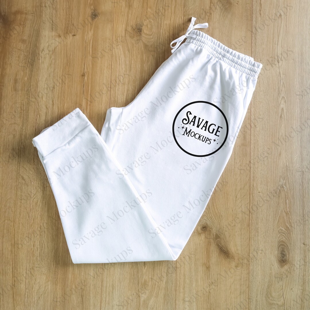 Sweatpants Mockup | Jogger Pants Mockup | Unisex Joggers | White ...