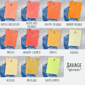 Comfort Colors Mockup Bundle | Mockup Bundle | Tshirt Mockup | Folded ...