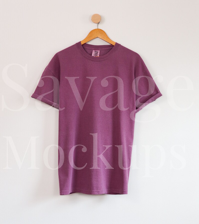 Comfort Colors Berry Mockup C1717 Mockup Hanging Shirt - Etsy