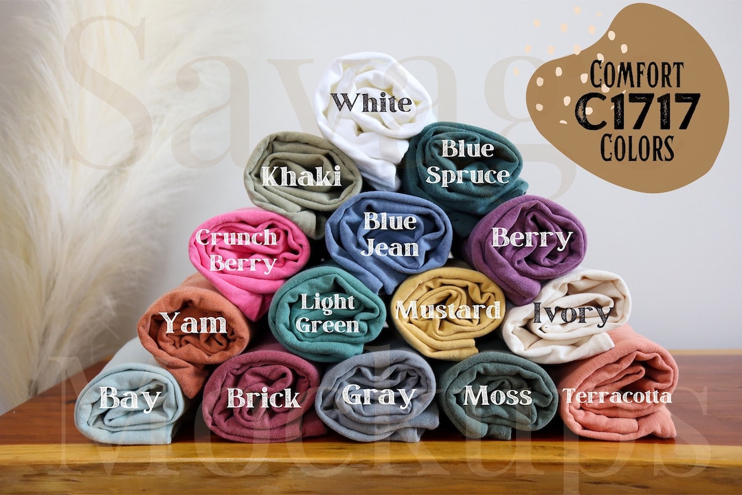 Comfort Colors Color Chart Comfort Colors Swatches Color Chart Mockup ...