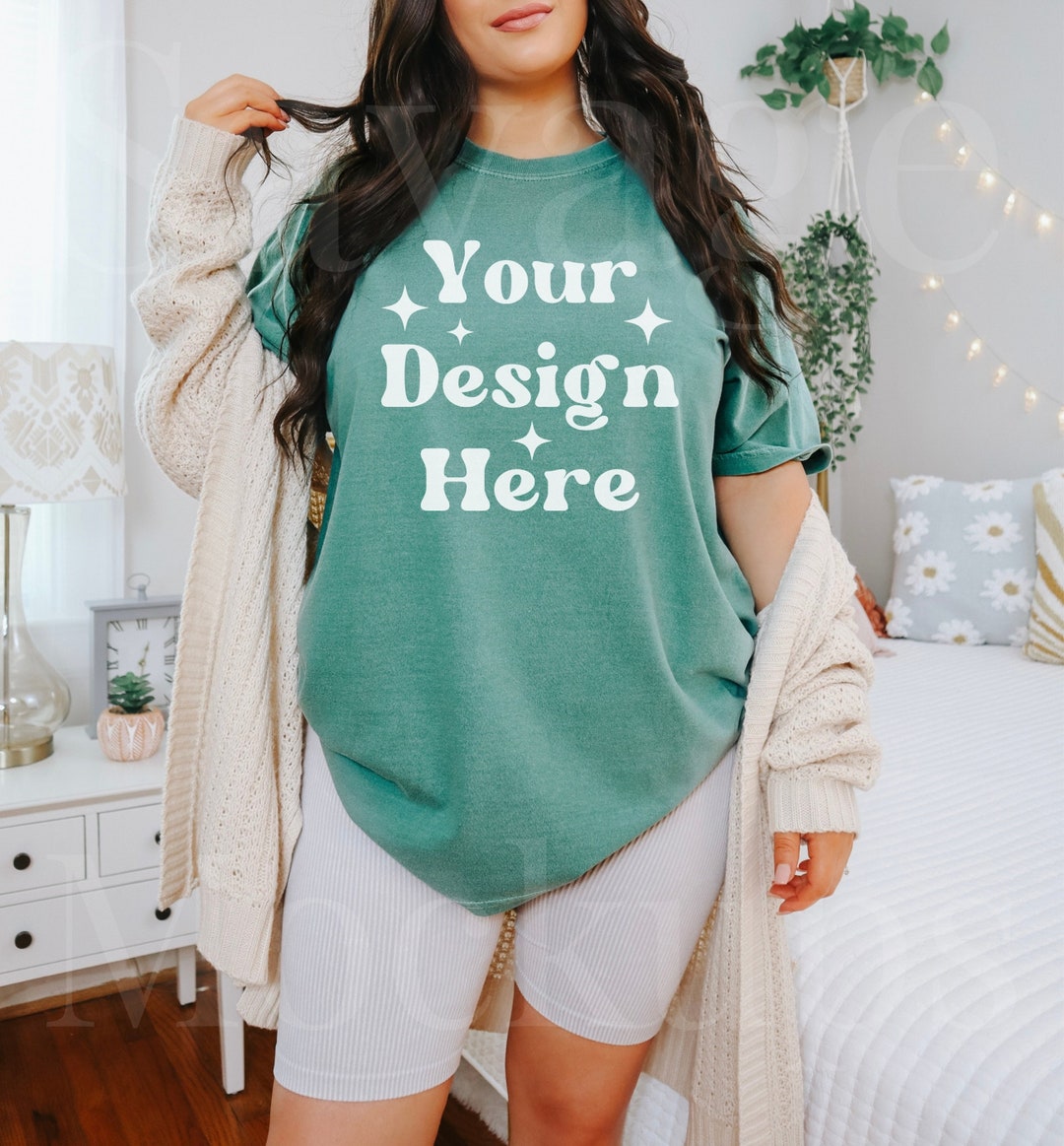 Light Green Comfort Colors Mockup | C1717 Shirt Mockup | Trendy ...