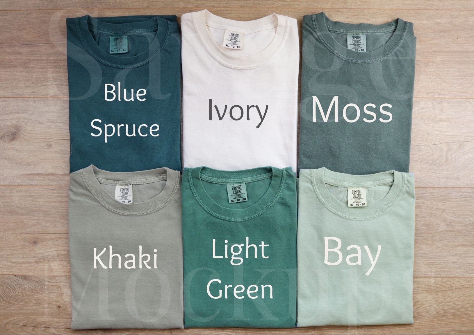 Comfort Colors Green Shirts Mockup | Comfort Colors Bundle | C1717 ...