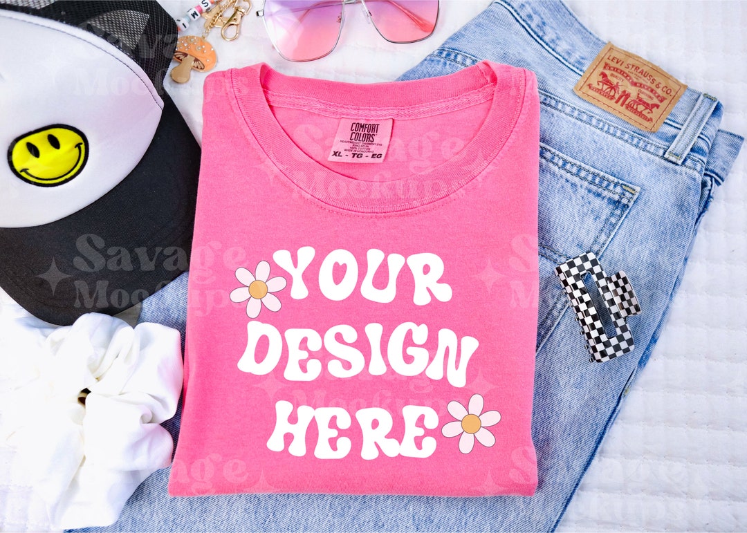 Crunchberry Comfort Colors 1717 Mockup | Comfort Colors 1717 Mockup ...