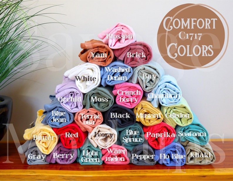 Comfort Colors Color Chart Comfort Colors Swatches Color - Etsy