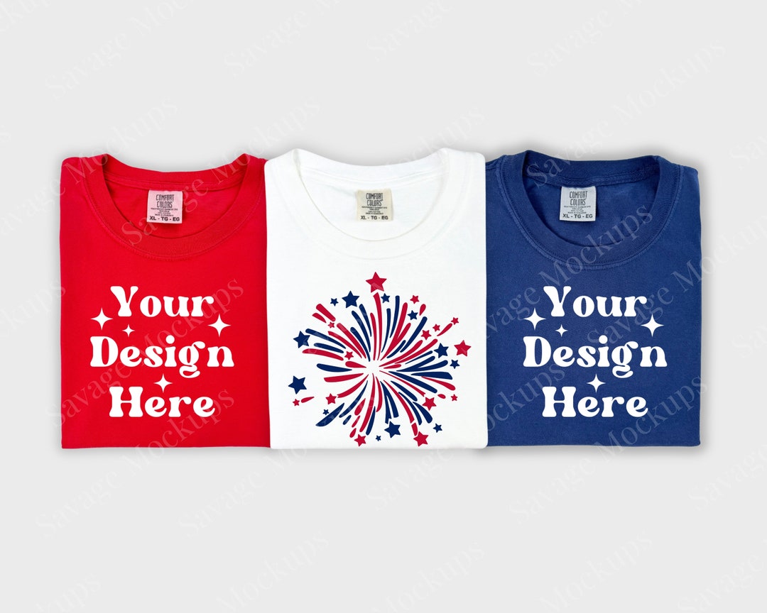 Fourth of July Comfort Colors Mockup | Group Shirt Mockup | Red White ...