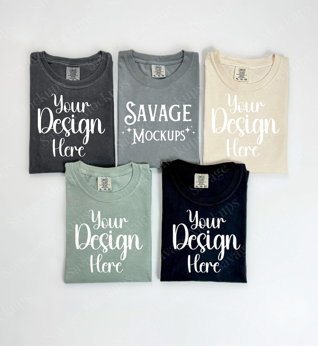 Comfort Colors Mockup | Comfort Colors Group Mockup | Pepper, Gray ...