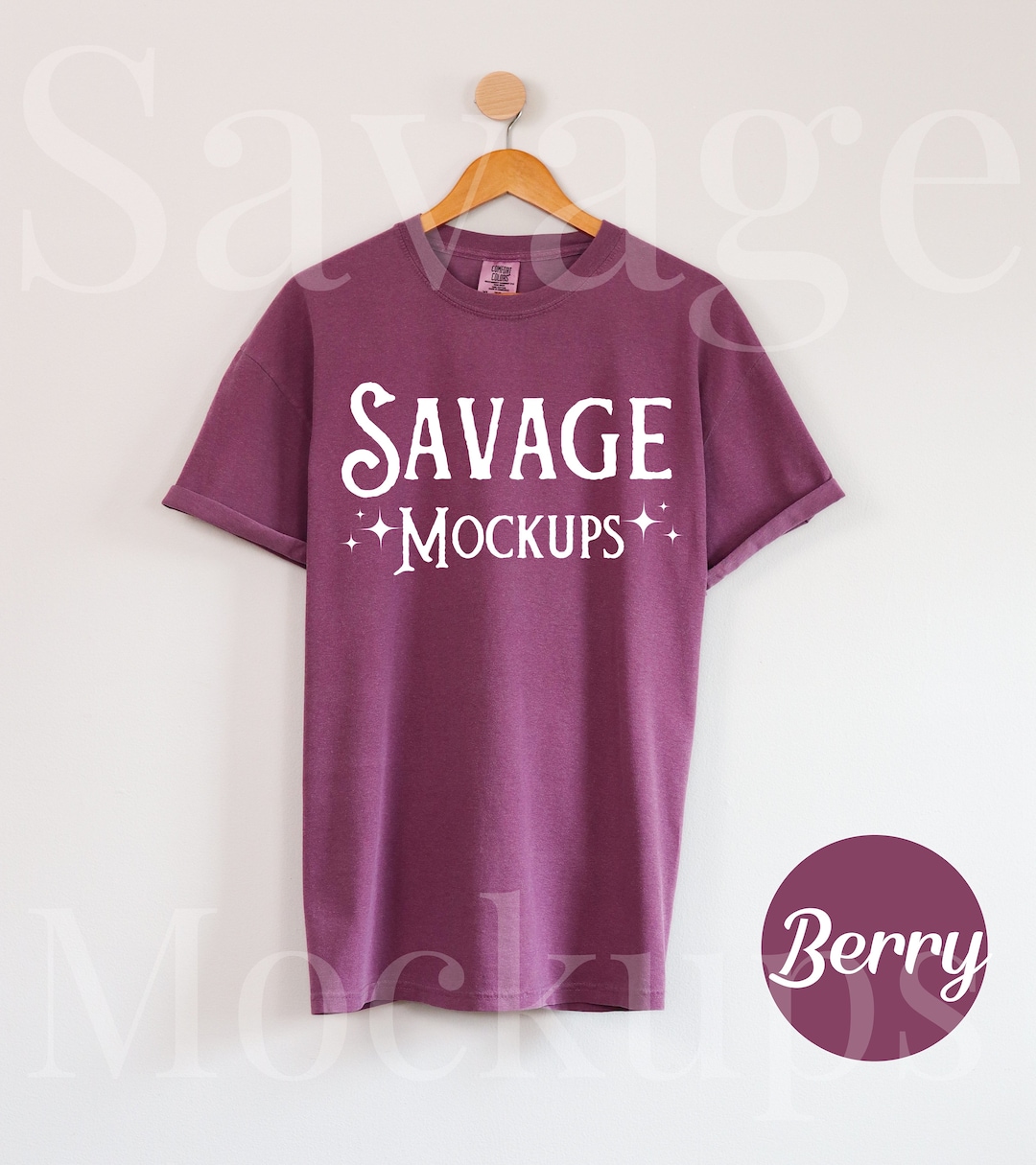 Comfort Colors Berry Mockup | C1717 Mockup | Hanging Shirt Mockup ...