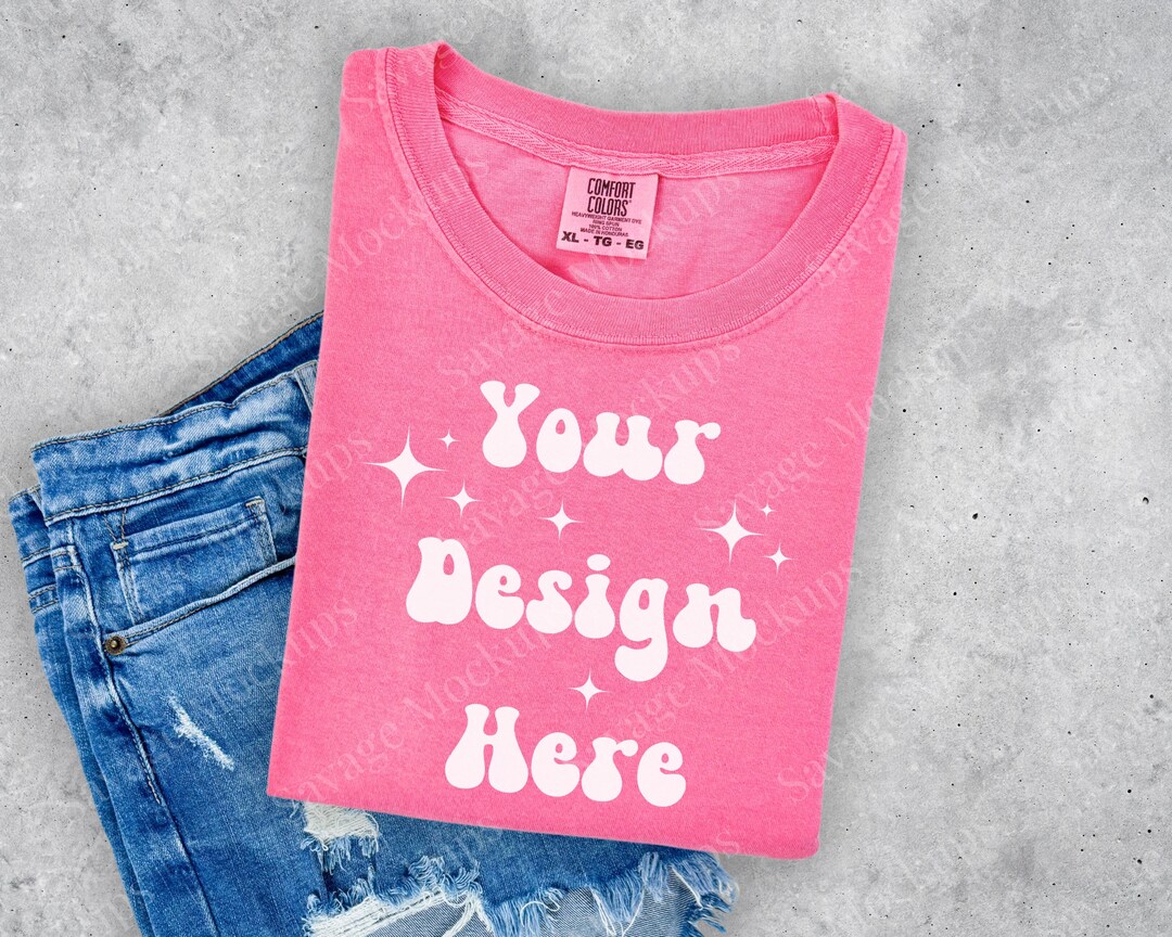 Crunchberry Comfort Colors Mockup | Crunchberry 1717 Mockup | Folded ...