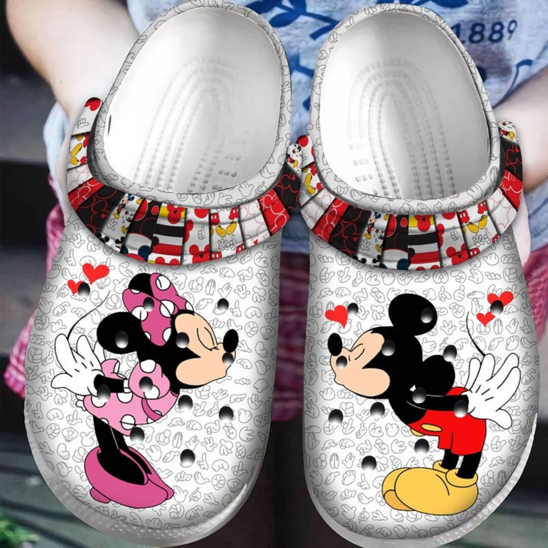 Mickey and Minnie Shoes Mickey Mouse Clogs Mickey Minnie - Etsy