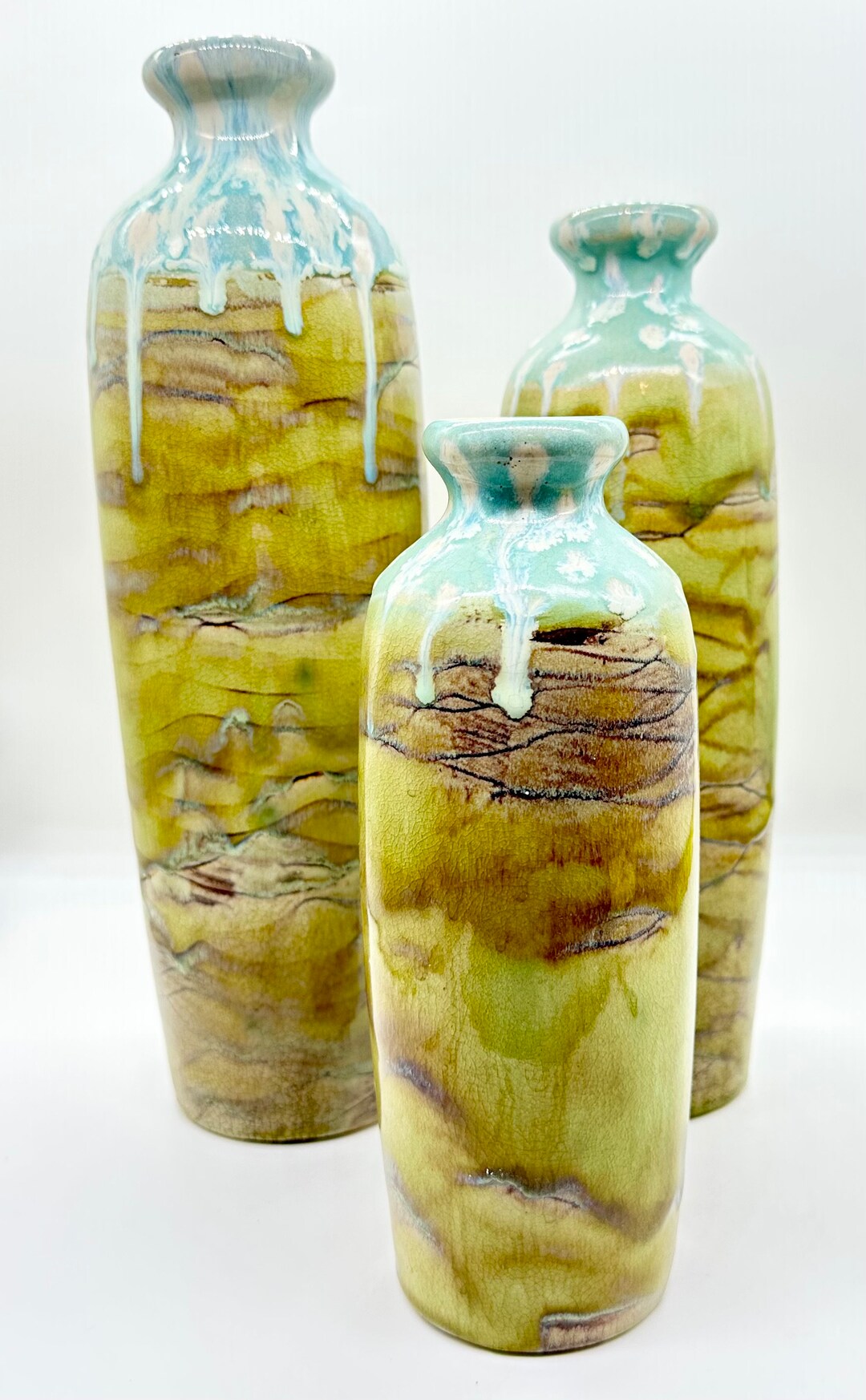 Apropos Home Collection Vase Pottery Decor Jugs, Set of 3, Earthy ...