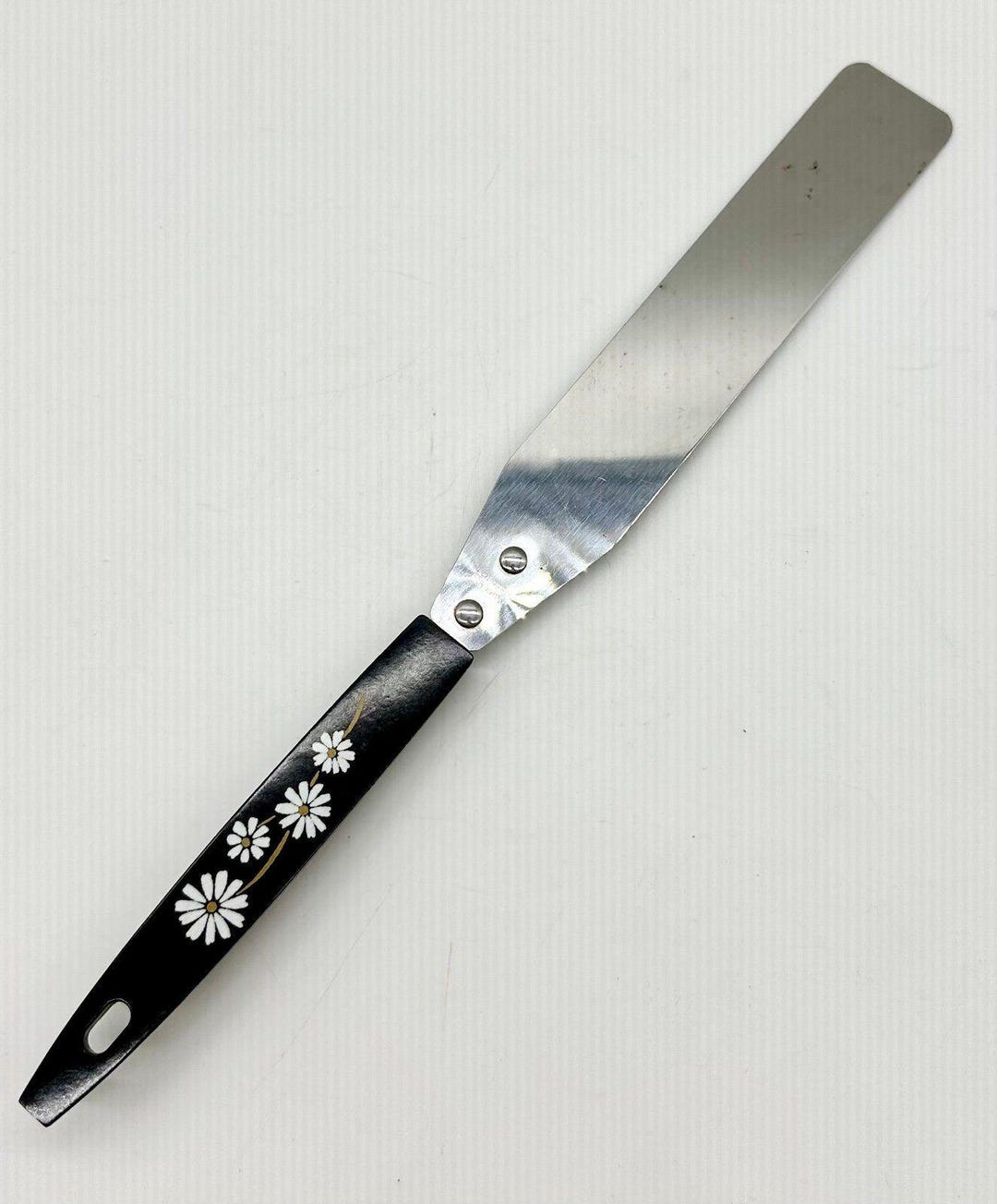 Vintage Ekco Icing Frosting Spreader Spatula Stainless Floral Handle ...
