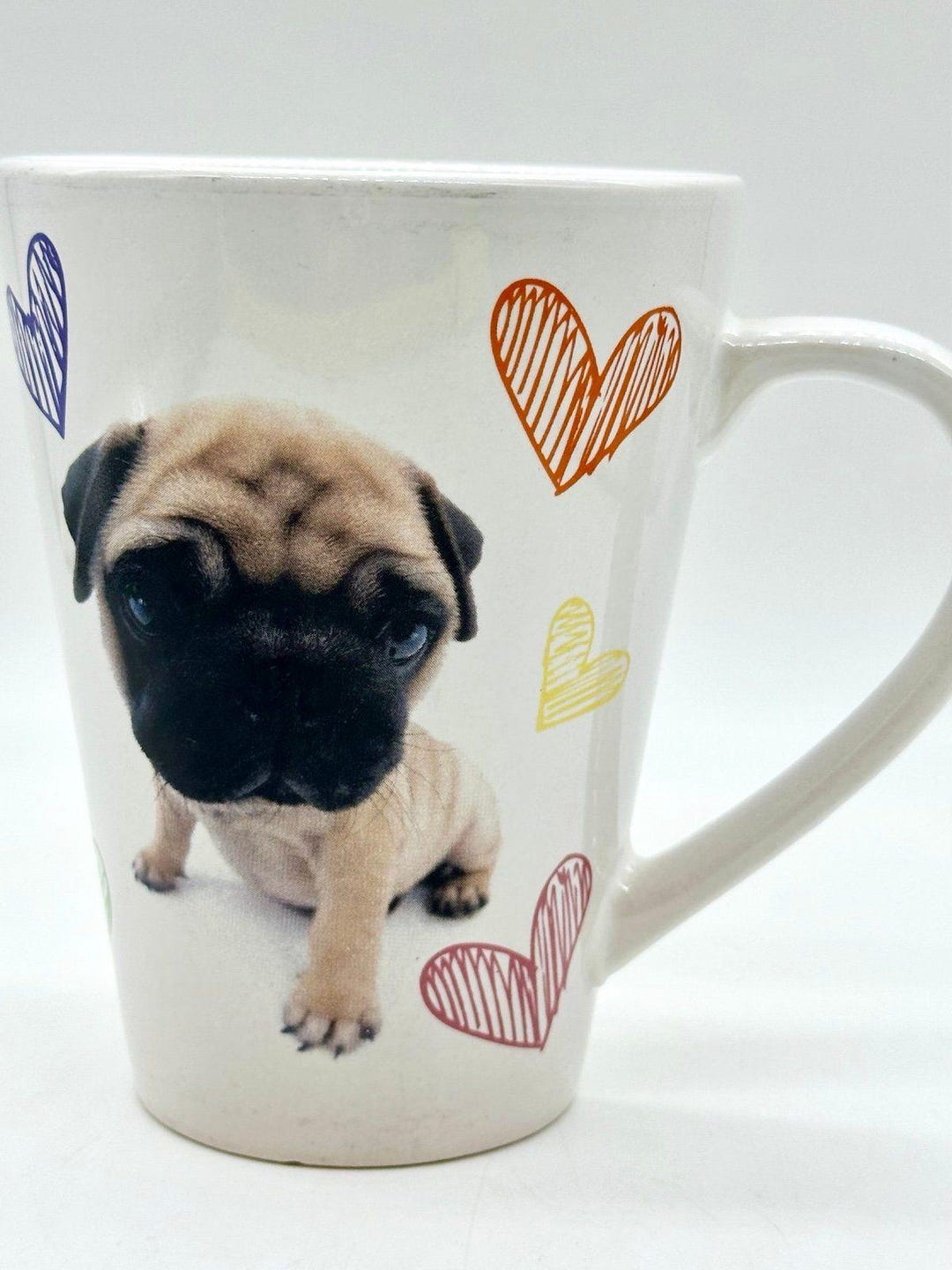 Pug Puppy Ceramic Coffee Mug - 'the Dog' Cone Shaped 12oz - Etsy