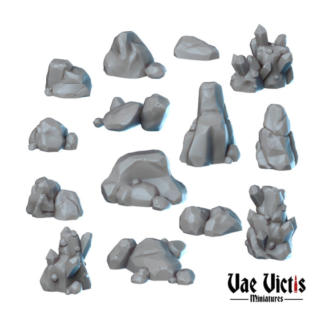 Large Rock Miniature Terrain for Dnd, Dungeons and Dragons, 28mm or ...