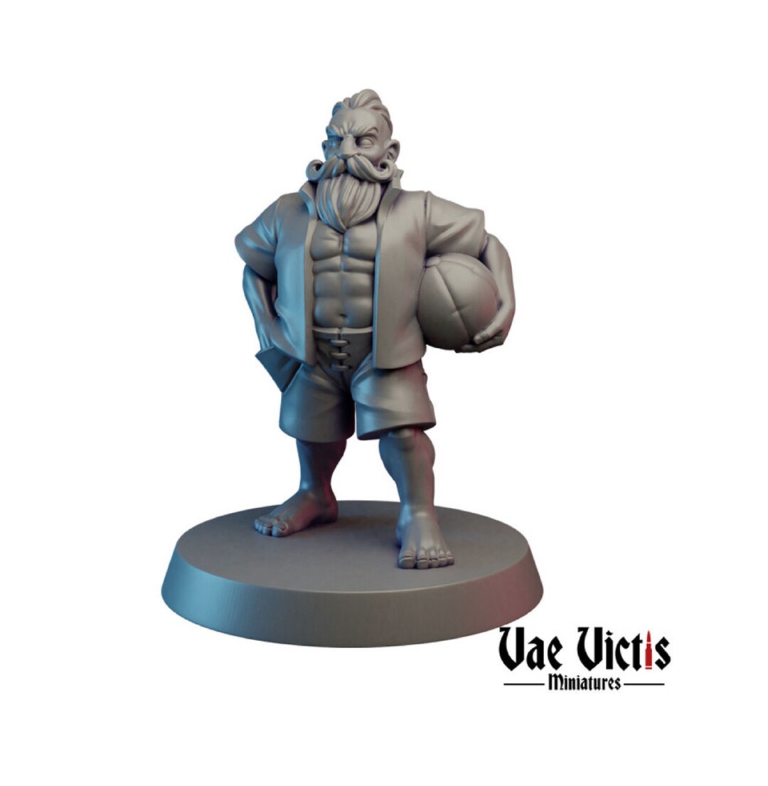 Beach Dwarf Miniature, Dnd, Dungeons and Dragons, 5E, 40K, Tabletop RPG ...