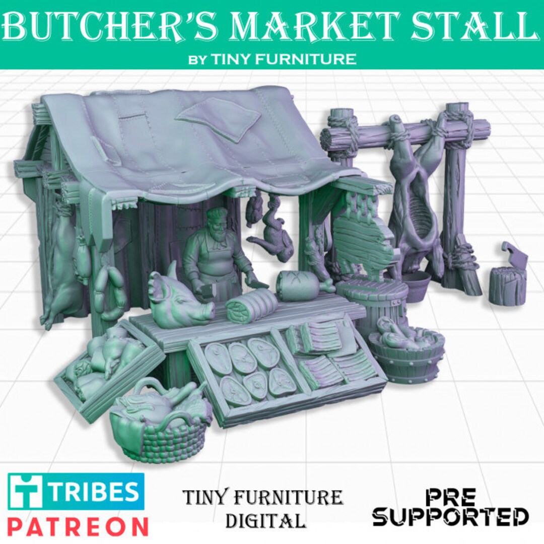 Butcher Market Stall, Meat Market, Dnd, Dungeons and Dragons, Tabletop ...