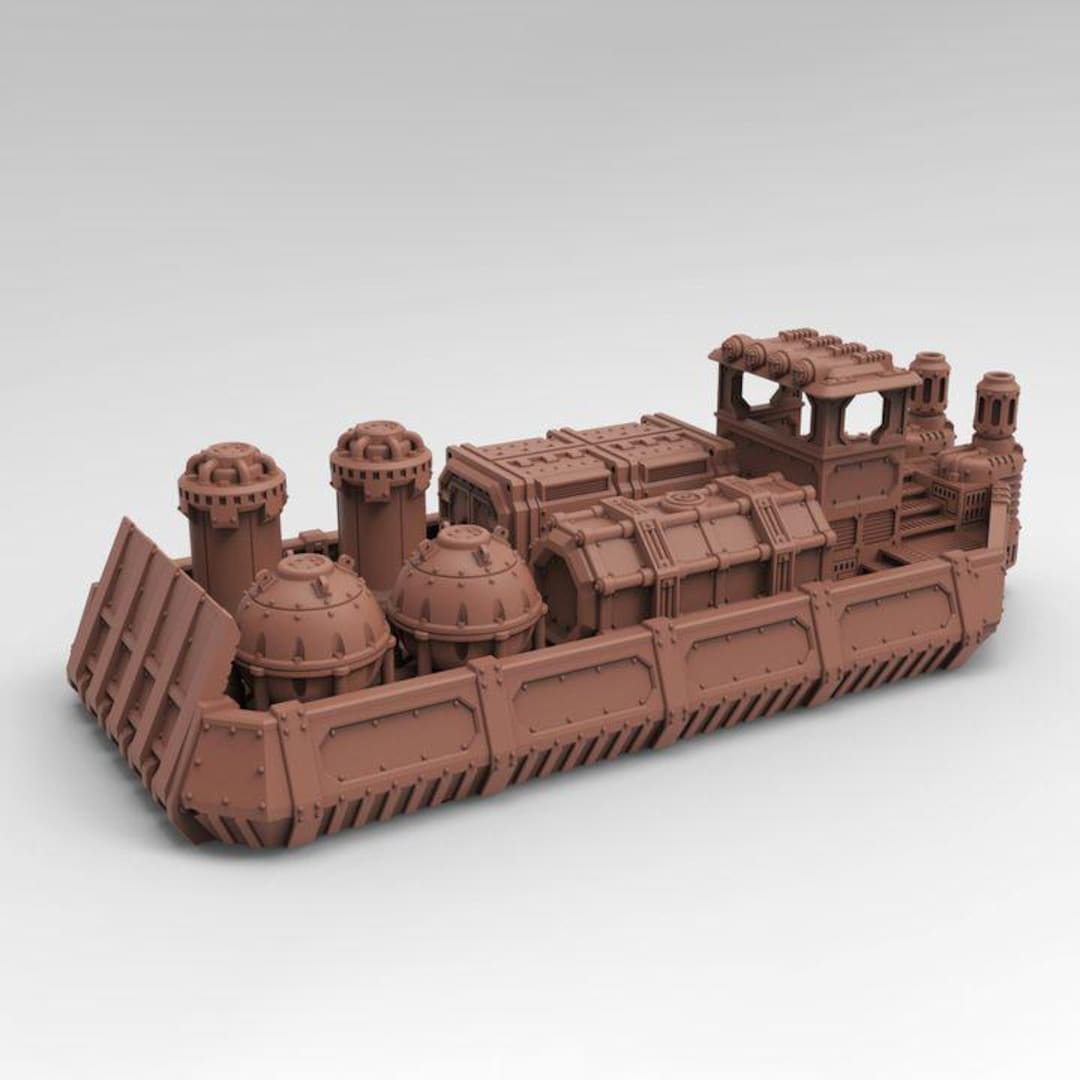 Cargo Barge With Cargo | 3D Printed Sci Fi Ship Terrain for Dungeons ...