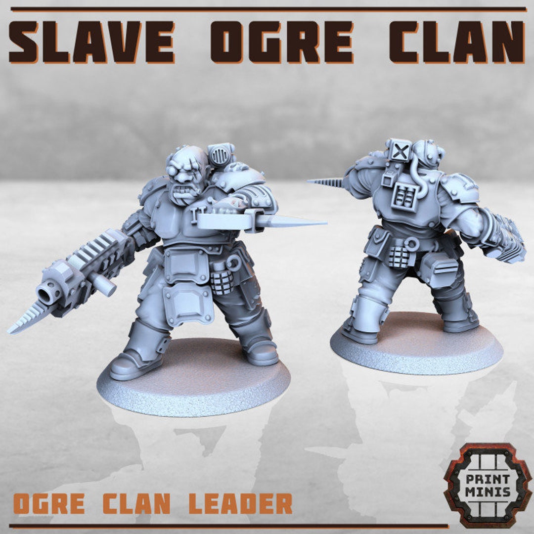 Slave Ogre Leader, Industrial Sci-fi, 28mm or 32mm, Grim Dieselpunk ...