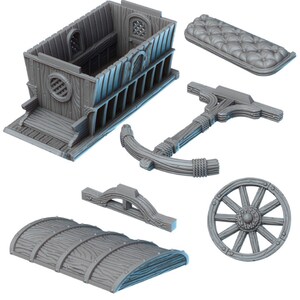 Merchant Wagon Miniature Dnd Dungeons and Dragons 28mm/32mm Wagon 3D ...
