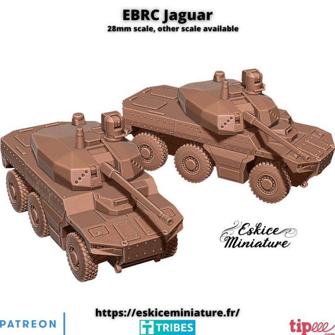 EBRC Jaguar Modern Recon Vehicle – 15mm 20mm 28mm 32mm 1 35 Scale ...