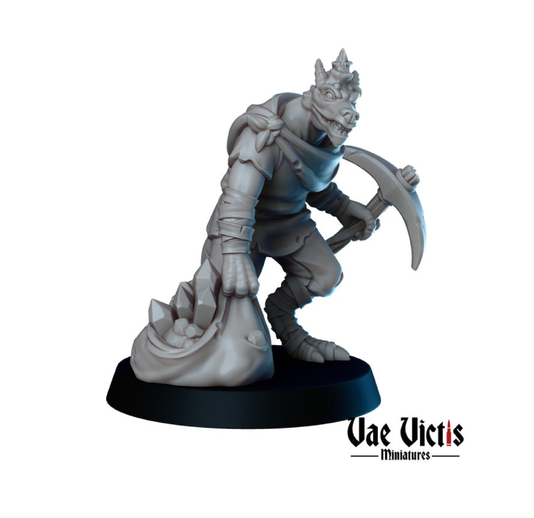 Kobold Miner Dnd Dungeons and Dragons 28mm/32mm TTRPG Wargame NPC ...