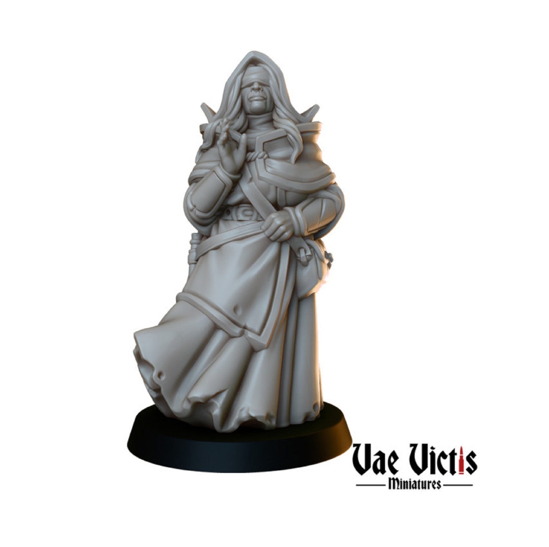 Female Blind Cleric Miniature 28mm Heroic/32mm Options for D&D ...