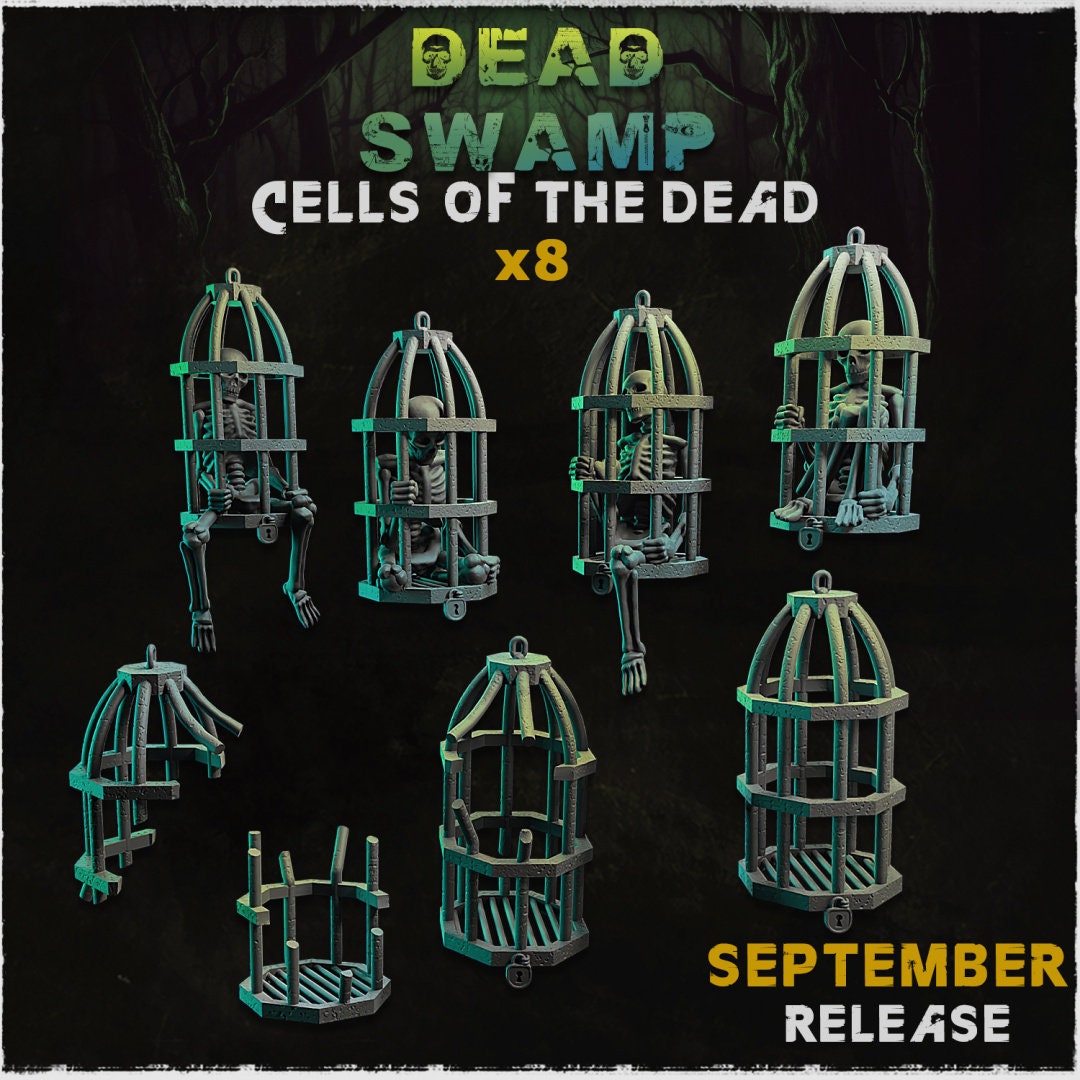 8pc Cells of the Dead Dead Swamp 28mm/32mm Scale Scatter Terrain ...