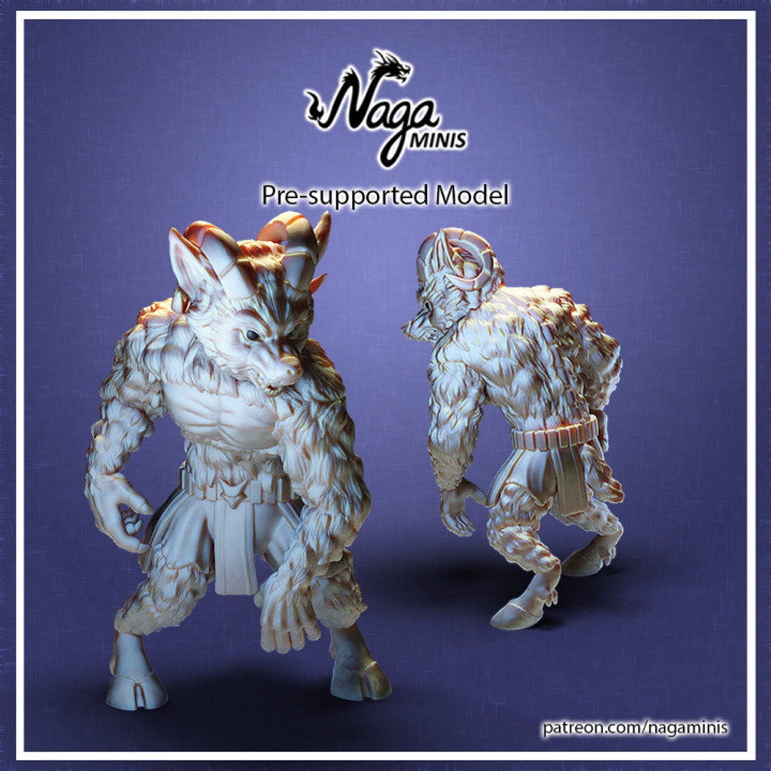 Sheep Folk Werewolf Dnd Dungeons and Dragons Sheepfolk Miniature ...