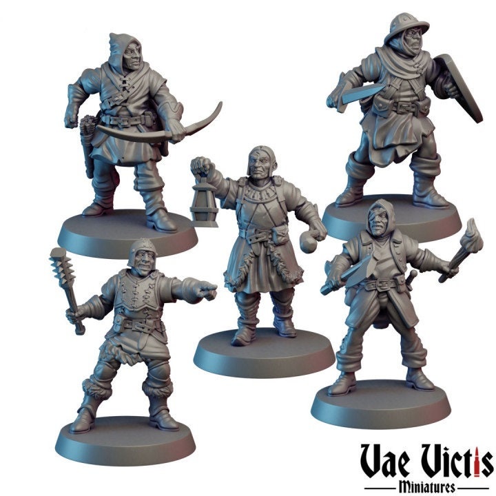 62pc Dnd Guards Starter Pack, Human Guards, Elite Mercenaries Dungeons ...