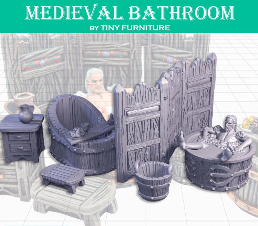 Tavern Bath Scatter Terrain Dnd Dungeons and Dragons Tabletop RPG ...