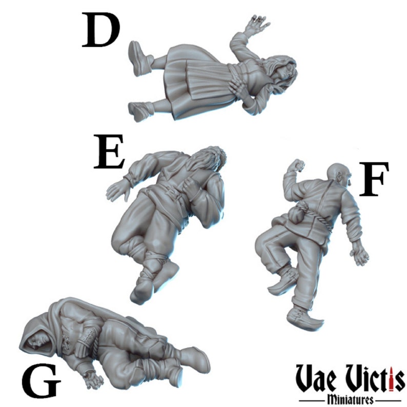 Corpses Dead Body Scatter Dnd 28mm Minis 32mm Dungeons and - Etsy Australia