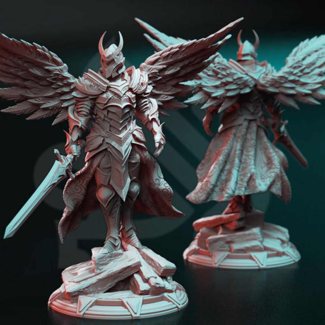 Arch Angel of Justice Angel Warrior Miniature Dnd Dungeons and Dragons ...