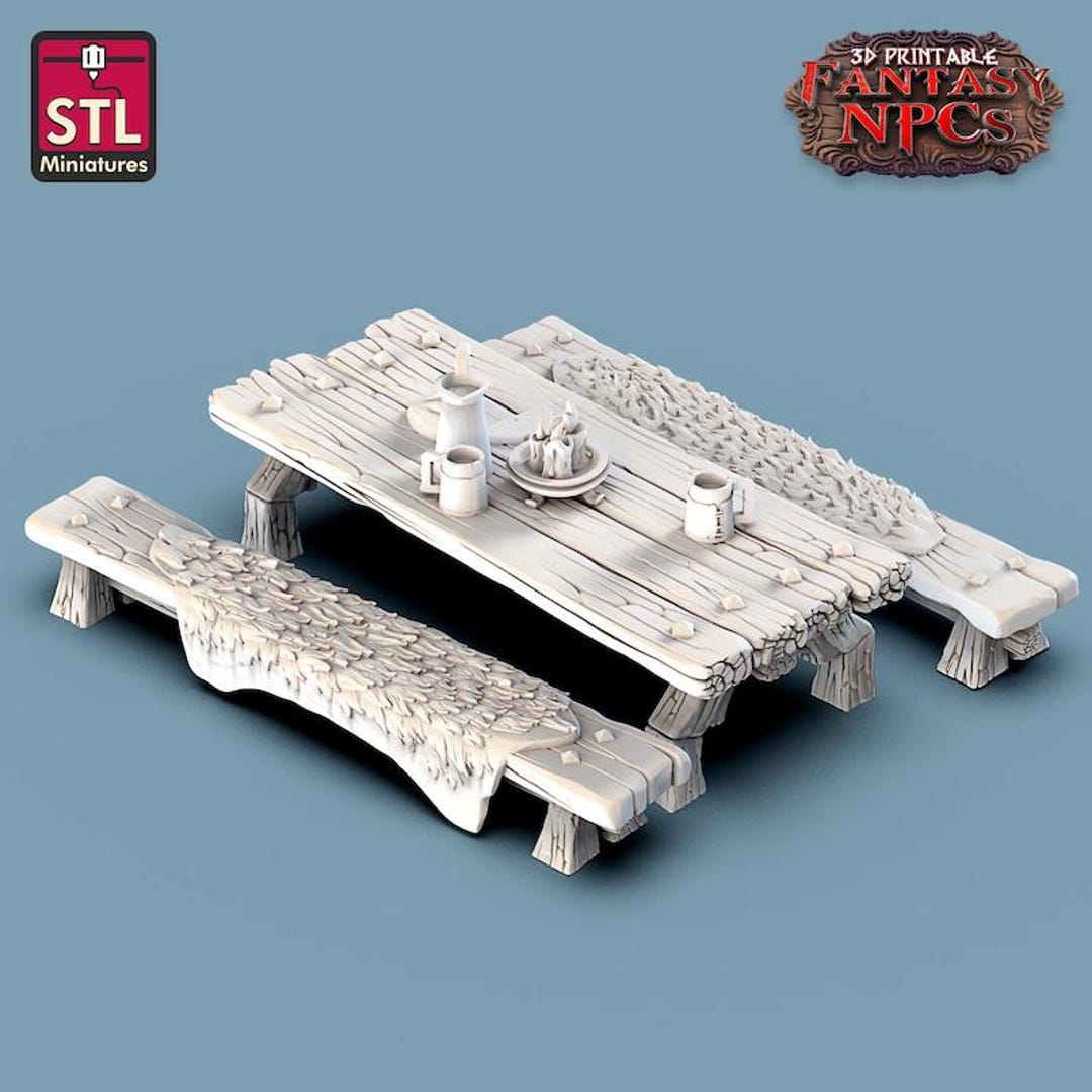 Tavern Table Furniture Dnd Dungeons and Dragons 28mm/32mm Diorama ...