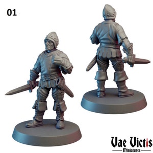 11pc Village Guards for Dnd Dungeons and Dragons TTRPG Wargaming ...